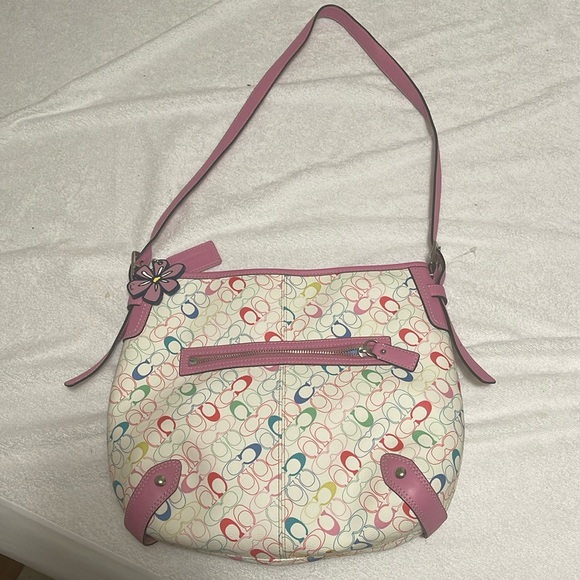 Coach | Bags | Coach Heritage Chelsea Multicolor Pastel Purse | Poshmark